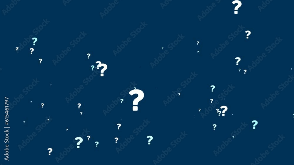 Question mark popping time remap animation blue gradient background ...