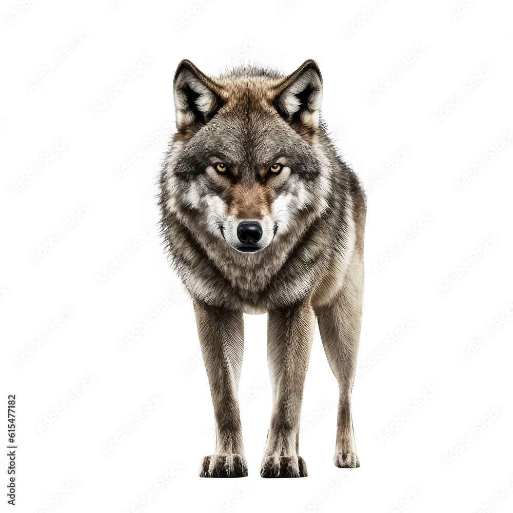 Wild wolf isolated on transparent background Stock Photo | Adobe Stock