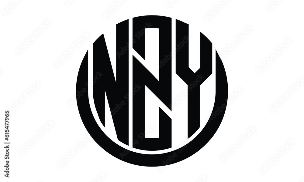 NZY shield with round shape logo design vector template | monogram logo ...