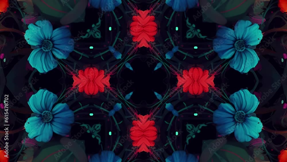 kaleidoscope mandala abstract background of trippy art psychedelic ...