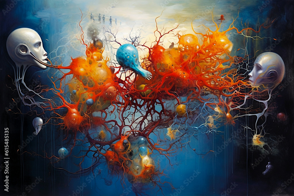 Ilustração do Stock: Surreal picture, fantasy. Brain, neuron ...