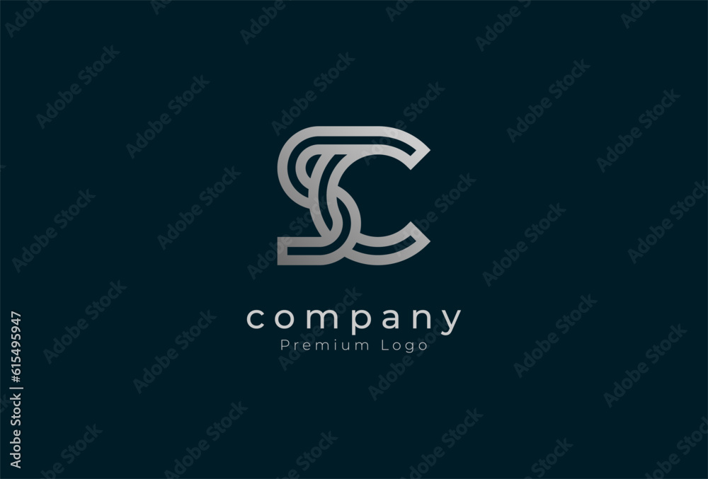 Initial letter SC monogram Logo Design, letter SC with modern and ...