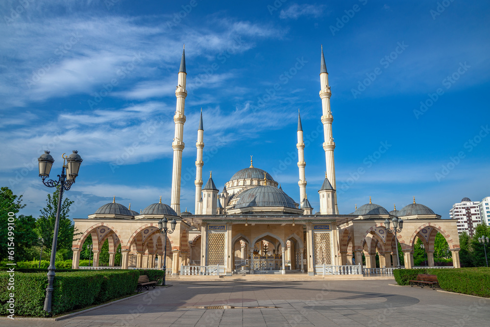 Poster View of the Heart of Chechnya Mosque. Grozny, Chechen republic ...