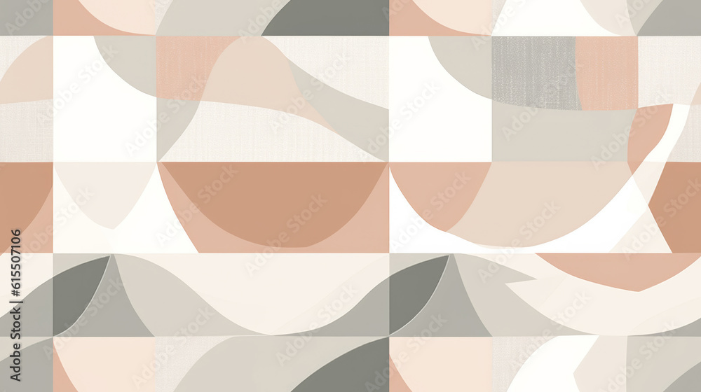 Seamless pattern background inspired by Scandinavian design with warm ...