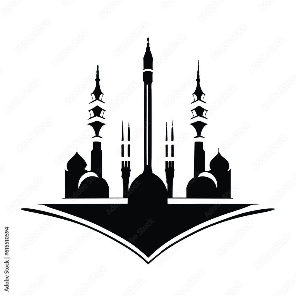 Modern mosque logo symbol or icon template, Mosque Leaf Creative ...
