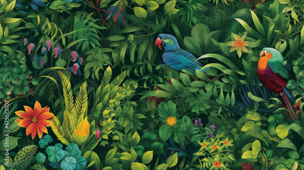 Seamless pattern background influenced by the organic forms and vibrant ...