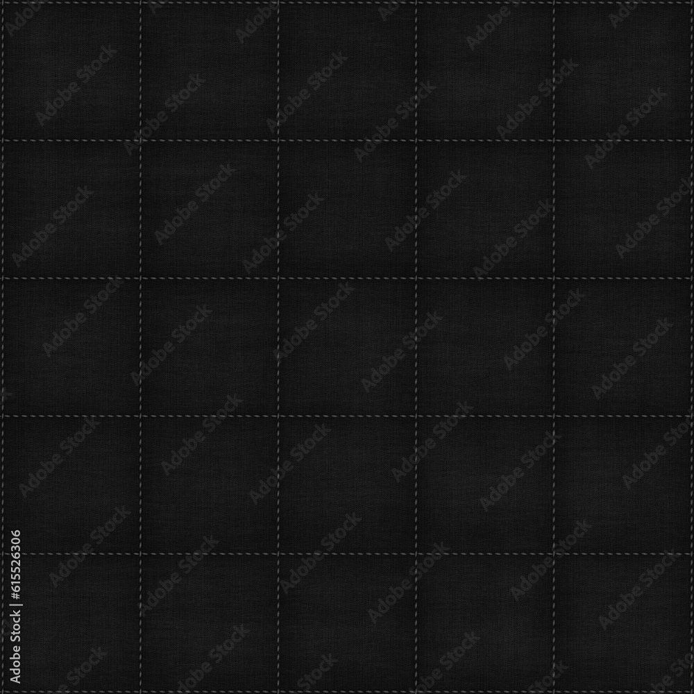 quilted black fabric texture, seamless high resolution background Stock ...