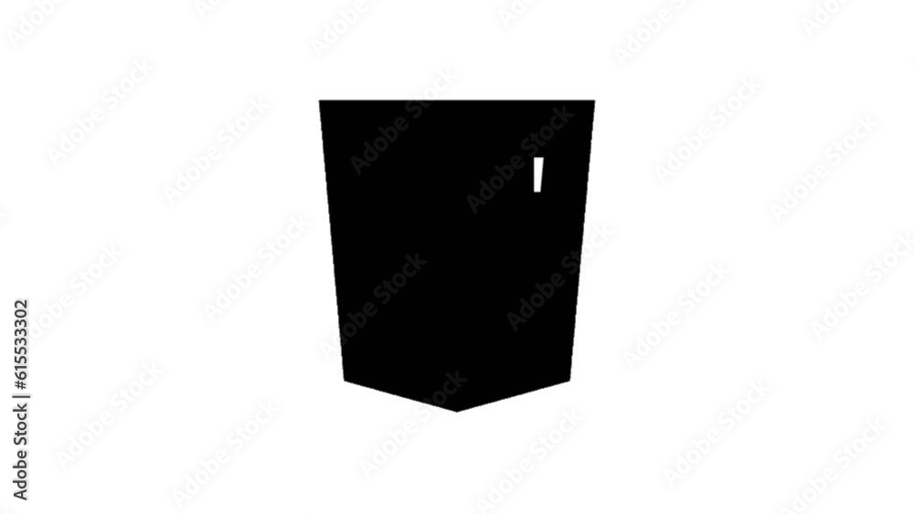 Html black icon background animated, logo symbol, social media Stock ...