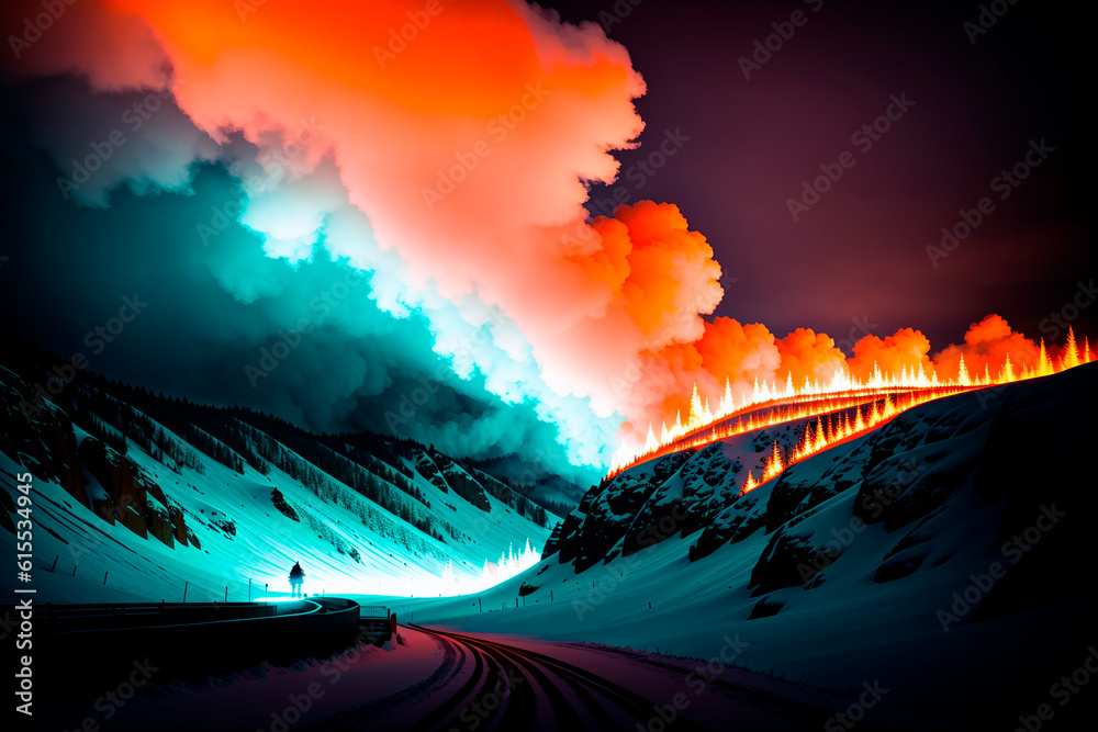 Generative concept art illustration. Generative ai. Stock Illustration ...