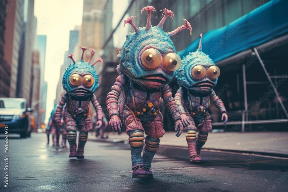 Vintage realistic illustration with alien ship on light background for ...