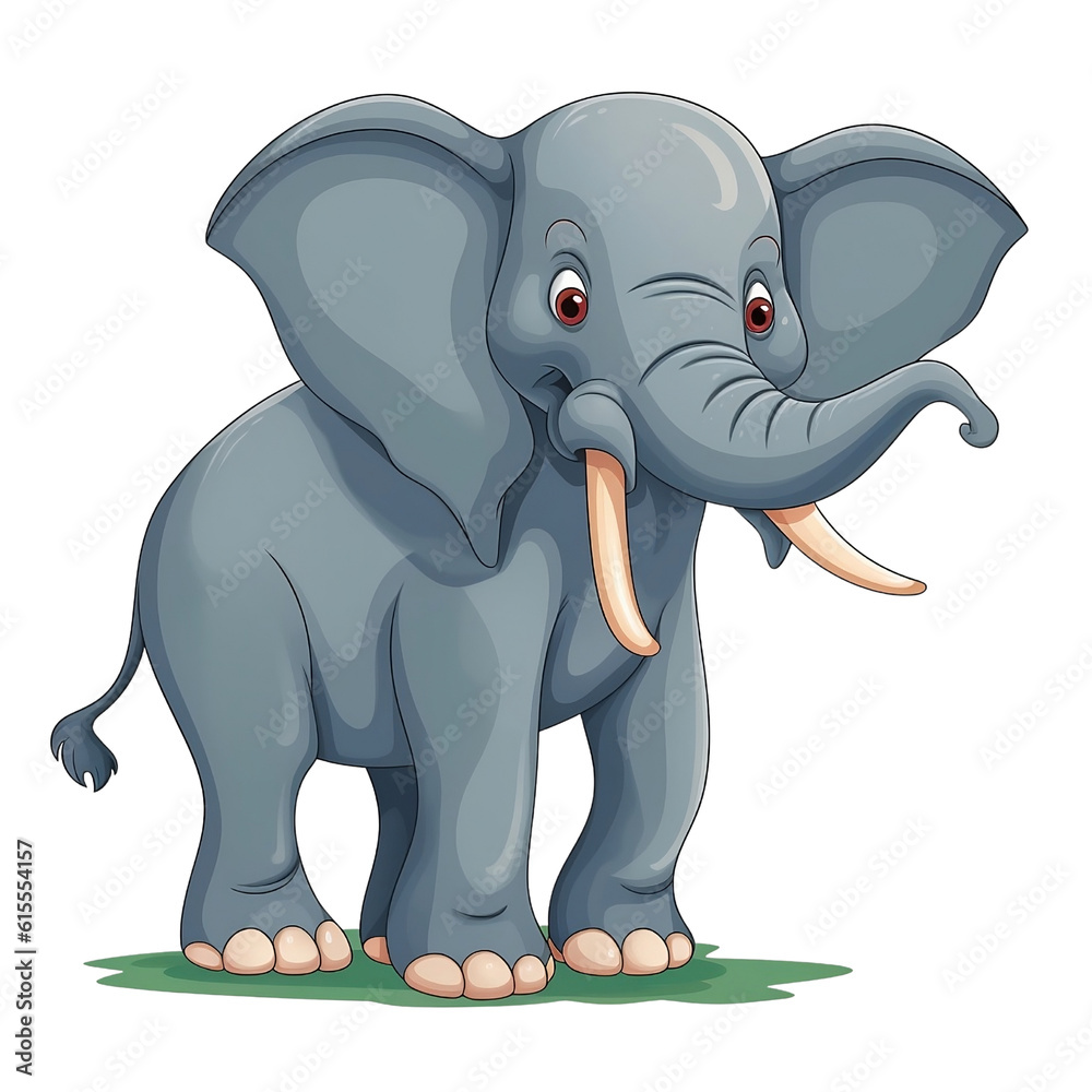 an elephant cartoon illustration PNG on transparent background AI ...