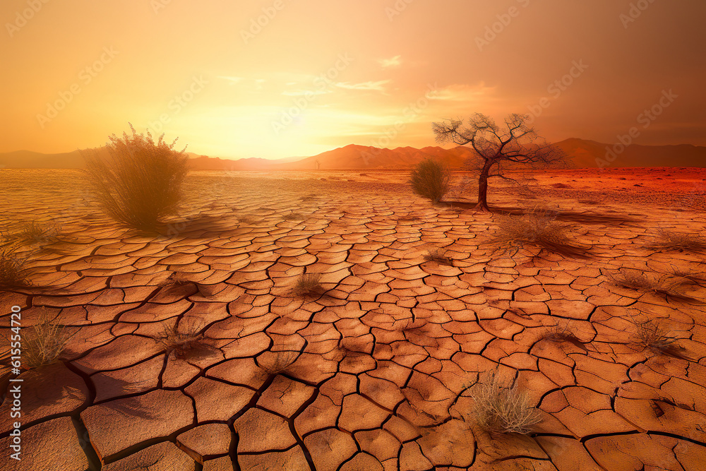 cracked earth in the desert, Cracked Earth: A Captivating Photograph of ...