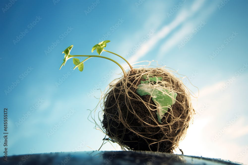earth globe seedling, Seedling of Change: A Captivating Photograph of a ...