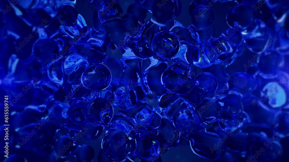 Looping abstract Blue color Liquid slow animation.Screensaver.Glass ...