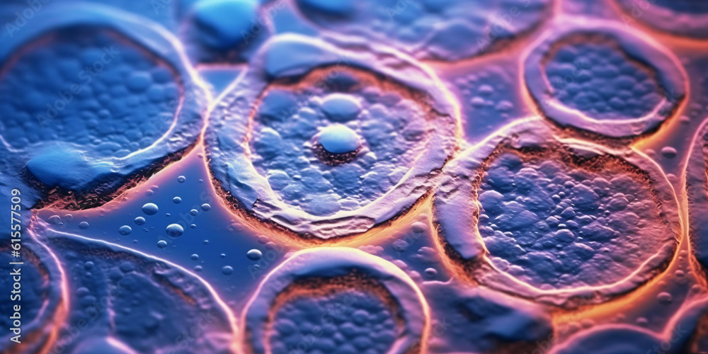 cellular therapy and regeneration, microscopic view of body cells ...