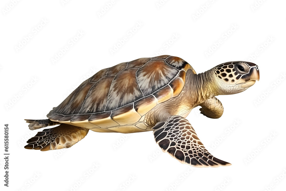 Sea Turtle isolated on white background. PNG. Generative AI Stock Photo ...