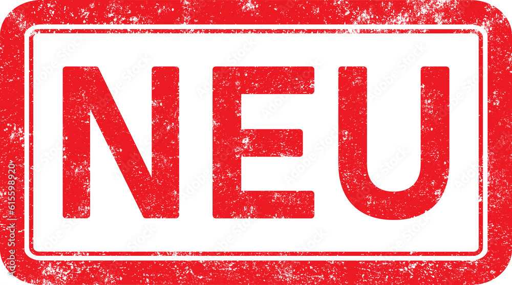 Red stamp "NEU" isolated on transparent background Stock Illustration ...