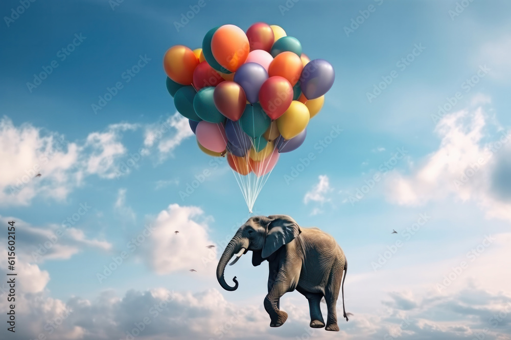 Experience the freedom of flight with a surreal and magical scene of an ...