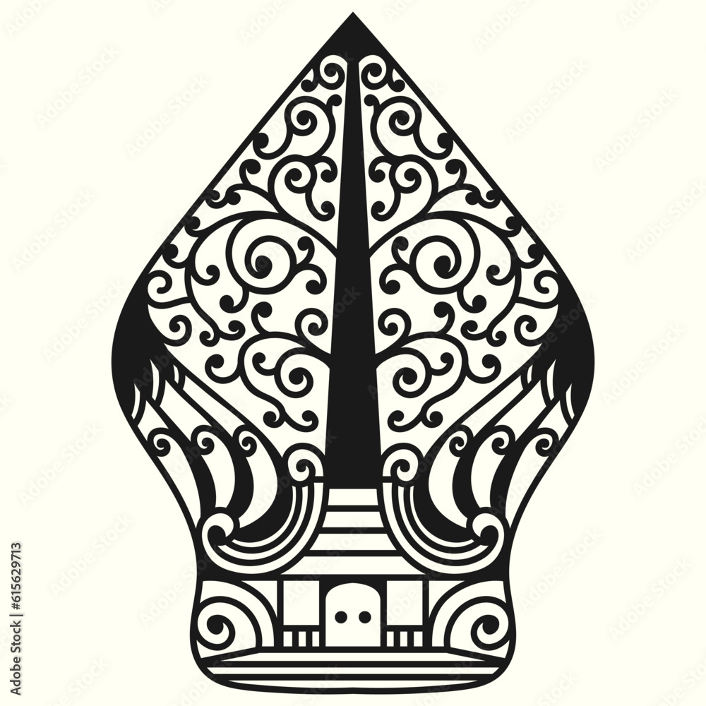 Kayon aka Gunungan Wayang aka Indonesian Traditional Puppet Stock ...