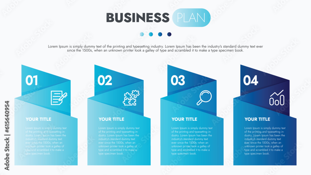 Business template for presentation. Infographic business data ...