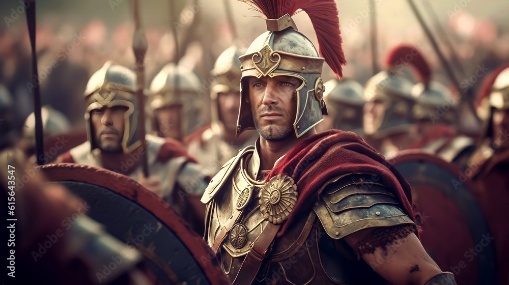 anchient roman background design, soldiers moments before entering the ...