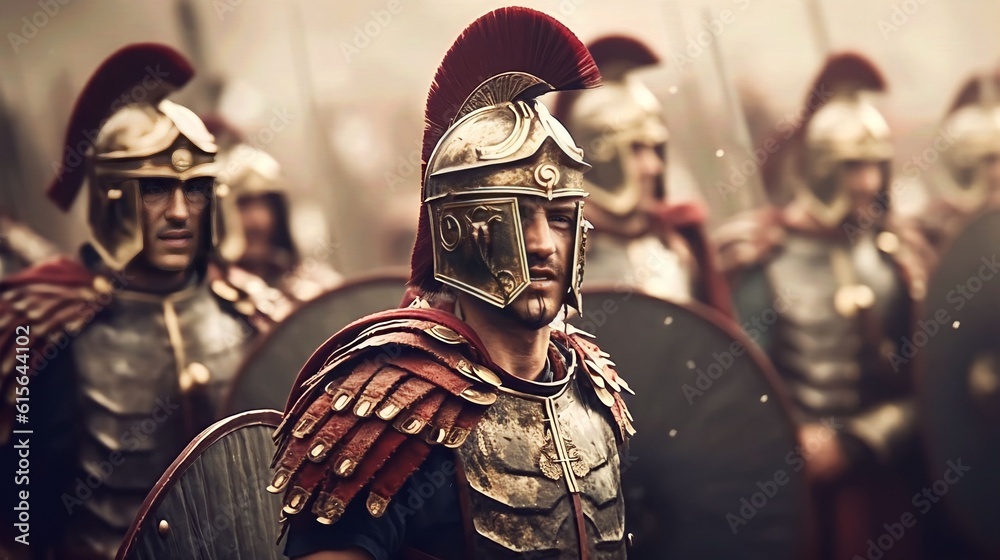 anchient roman background design, soldiers moments before entering the ...