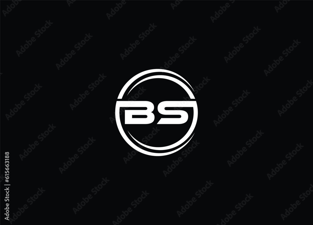 BS Letter Logo Design And Vector logo Stock Vector | Adobe Stock