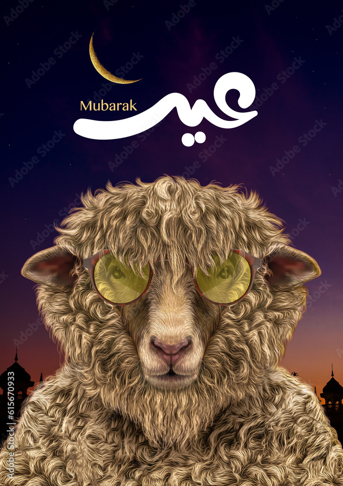 Eid-Al-Adha Mubarak- Islamic eid holiday background.Eid al Adha ...
