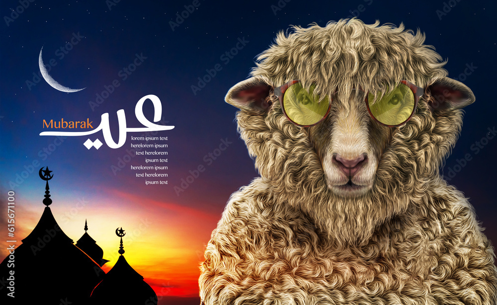 Eid-Al-Adha Mubarak- Islamic eid holiday background.Eid al Adha ...