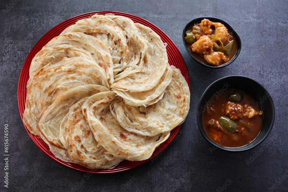 Kerala parathas / porotta / roti / parotta / barotta/ naan layered ...