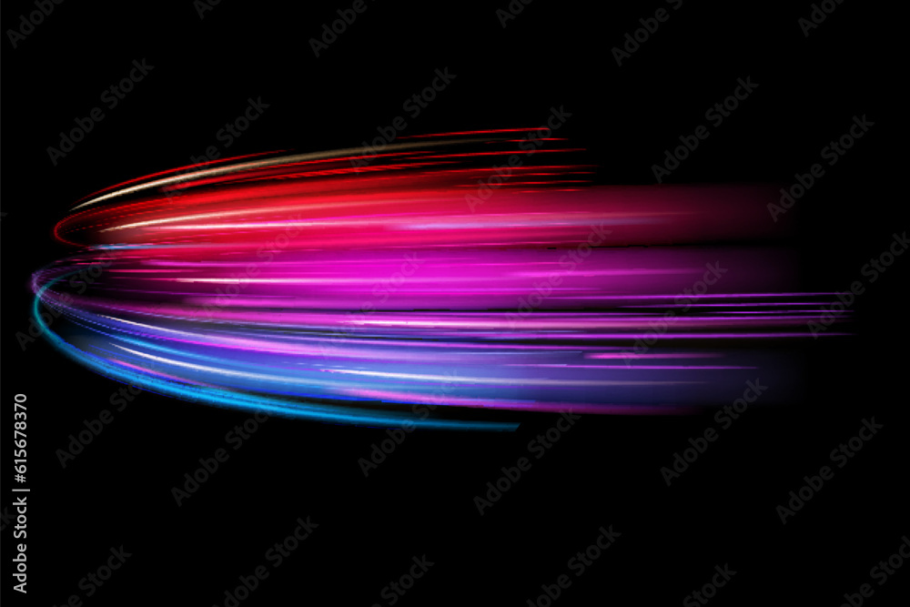 Light everyday glowing effect. Abstract light lines of movement and ...