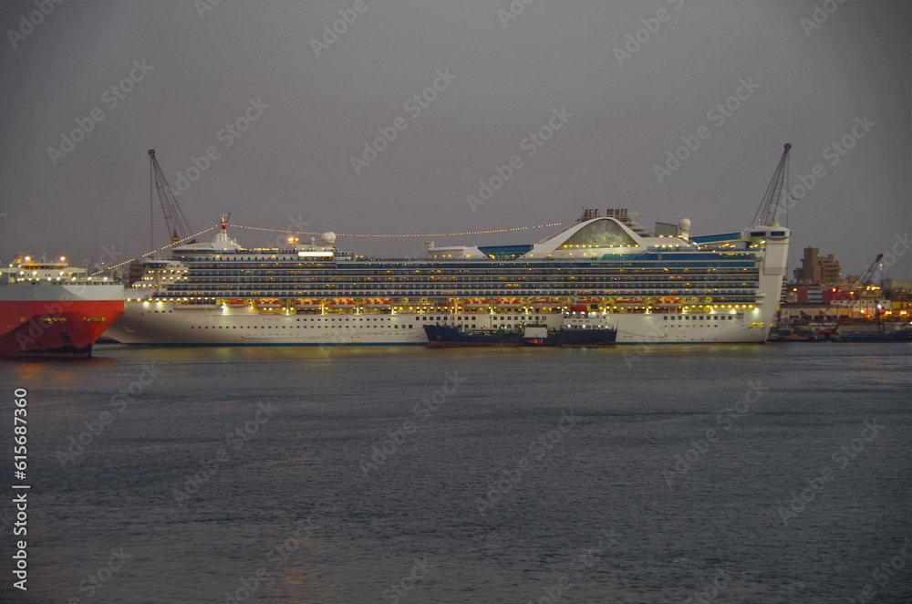 Luxury Princess Mega cruiseship cruise ship liner Star in port of ...
