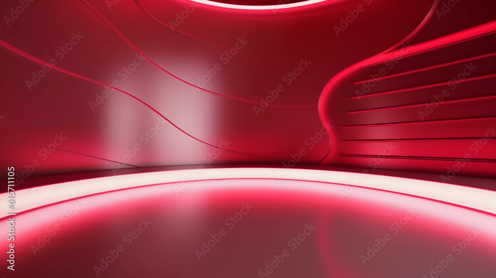 Abstract futuristic technology background, Minimalistic red ...