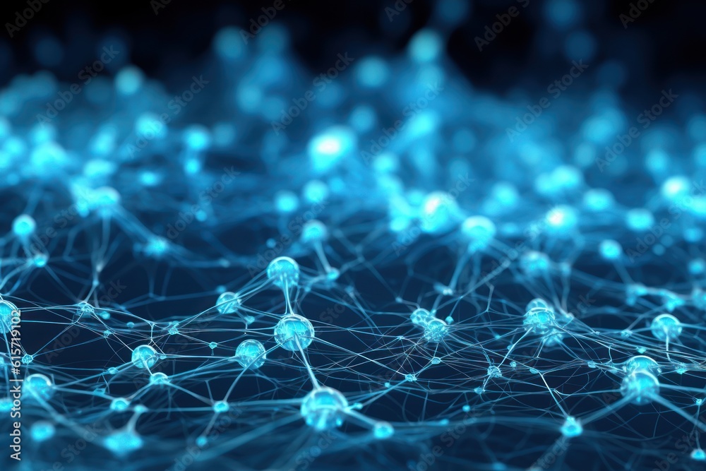 abstract digital background with interconnected lines and nodes, ai ...