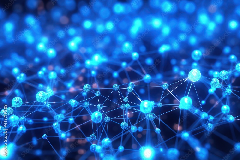 abstract digital background with interconnected lines and nodes, ai ...