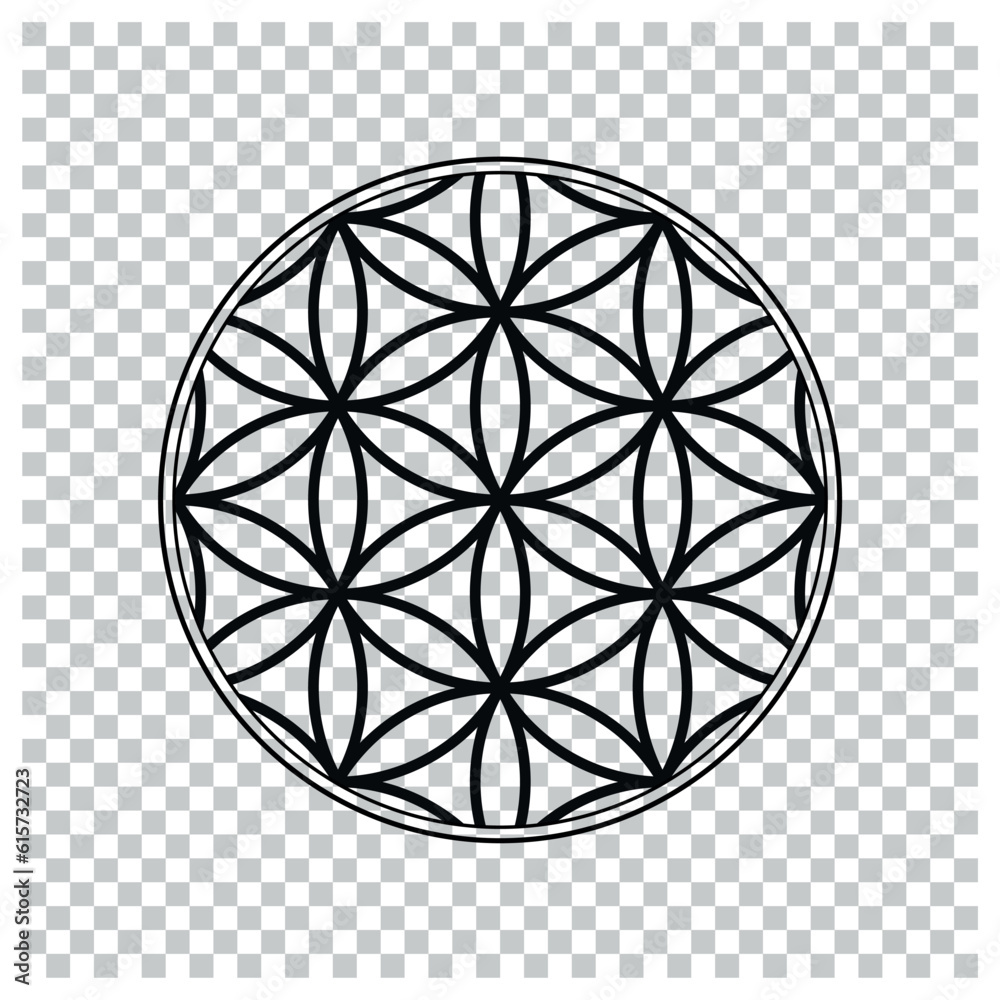 Flower of Life pattern, and seamless tile to use as a background ...