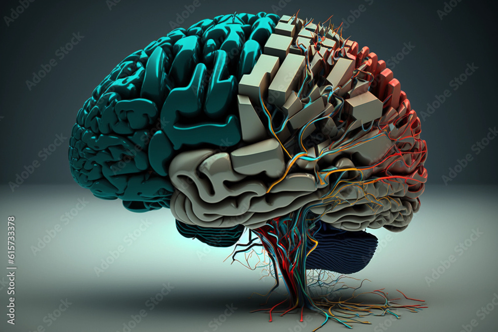 Artificial Intelligence. Mind and knowledge. AI Generated Stock ...