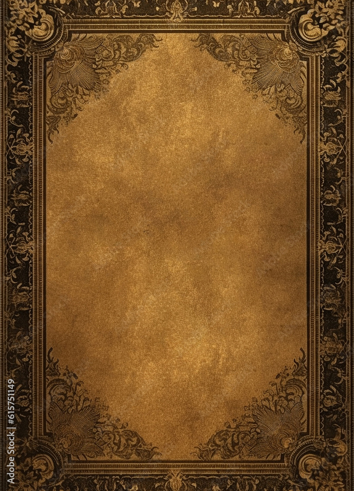 Ornate Gold Book Cover Design 5x7 inches Created with Generative AI ...