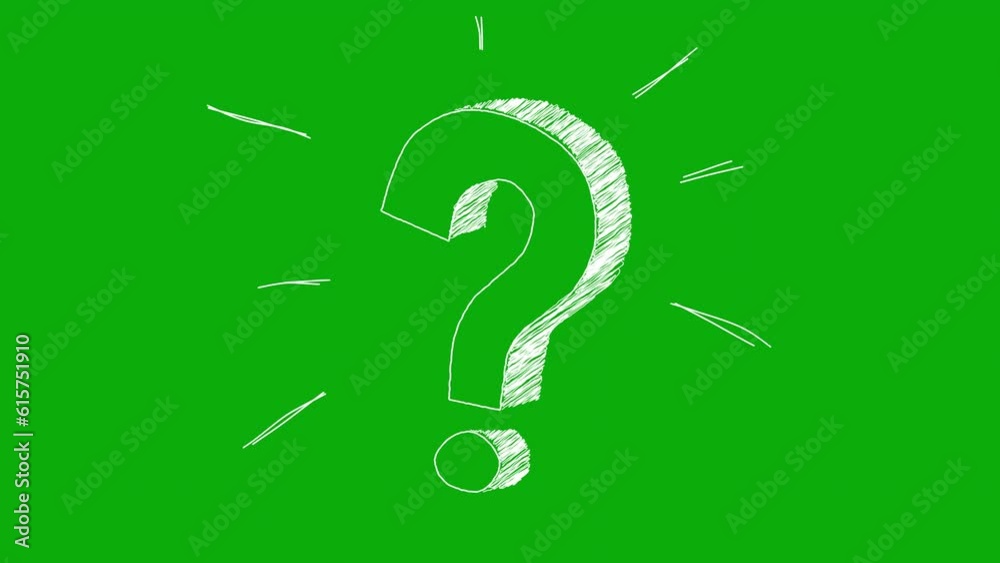 Hand drawn doodle question mark. Concept of confusion and question or ...