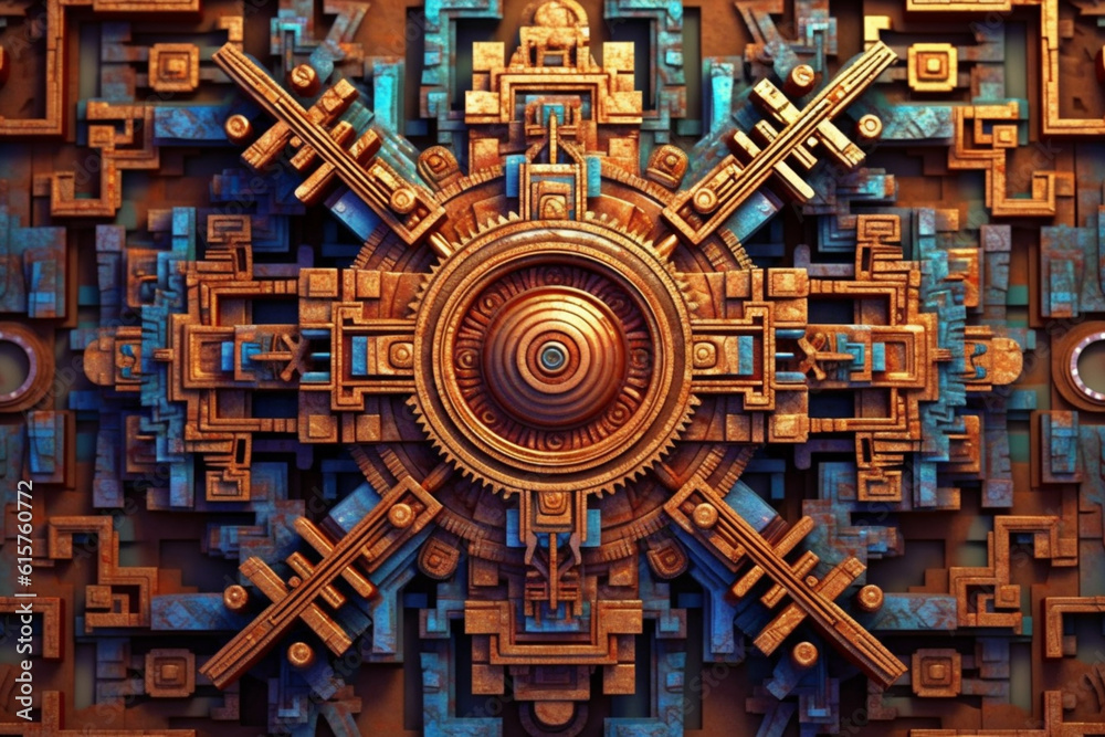 An abstract representation of Ancient Sumerian symbols and iconography ...