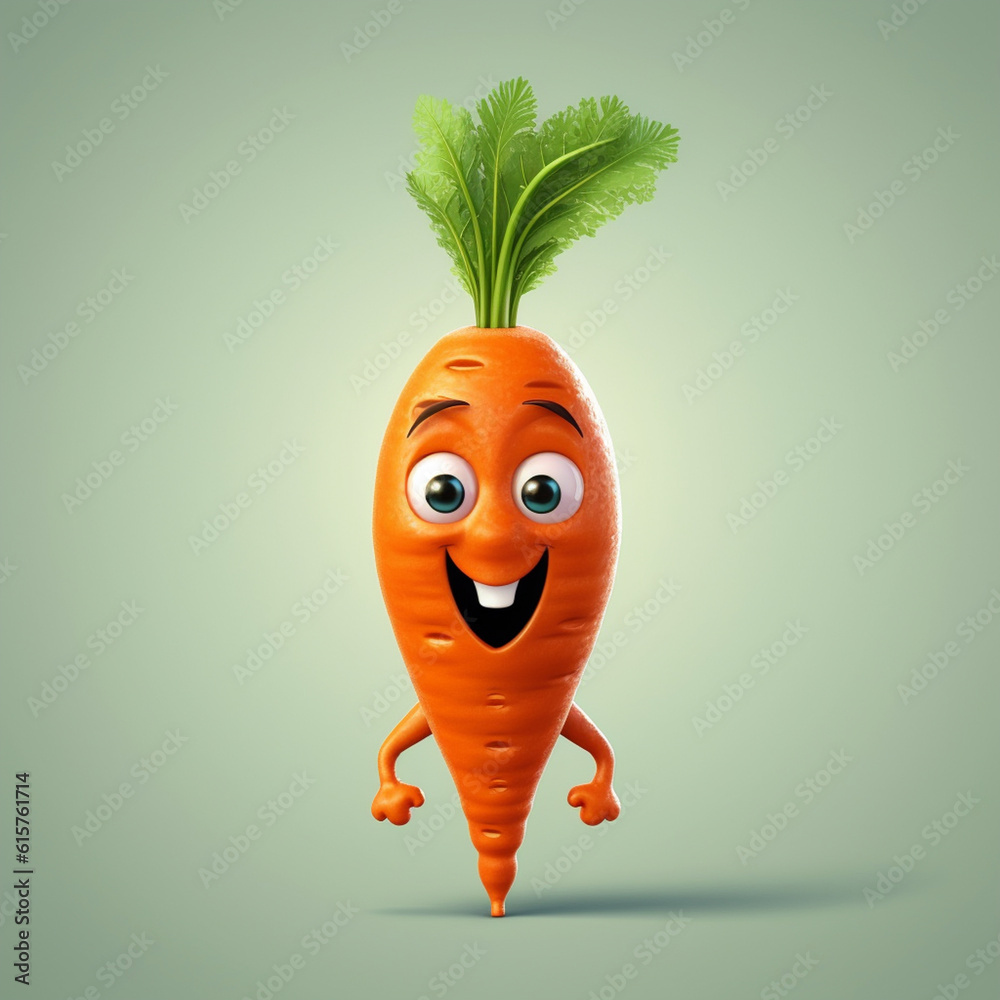 laughing carrot character emoticon illustration Stock Illustration ...