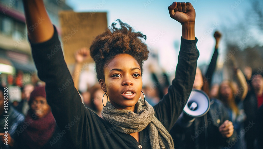 Black lives matter activist movement protesting against racism and ...