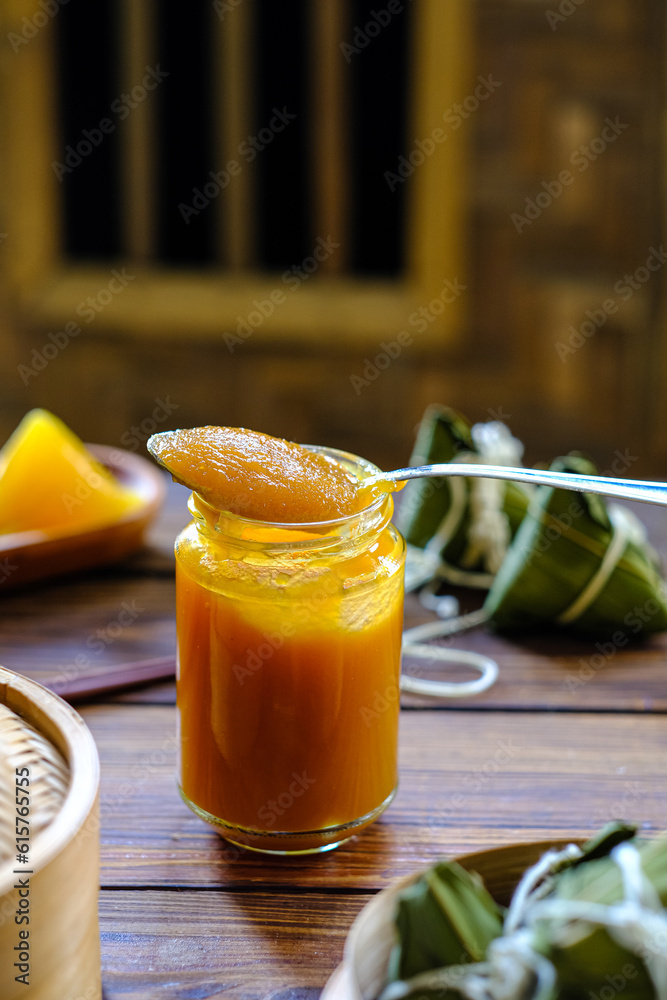 srikaya jam, selai srikaya made from yolk and coconut milk Stock Photo ...