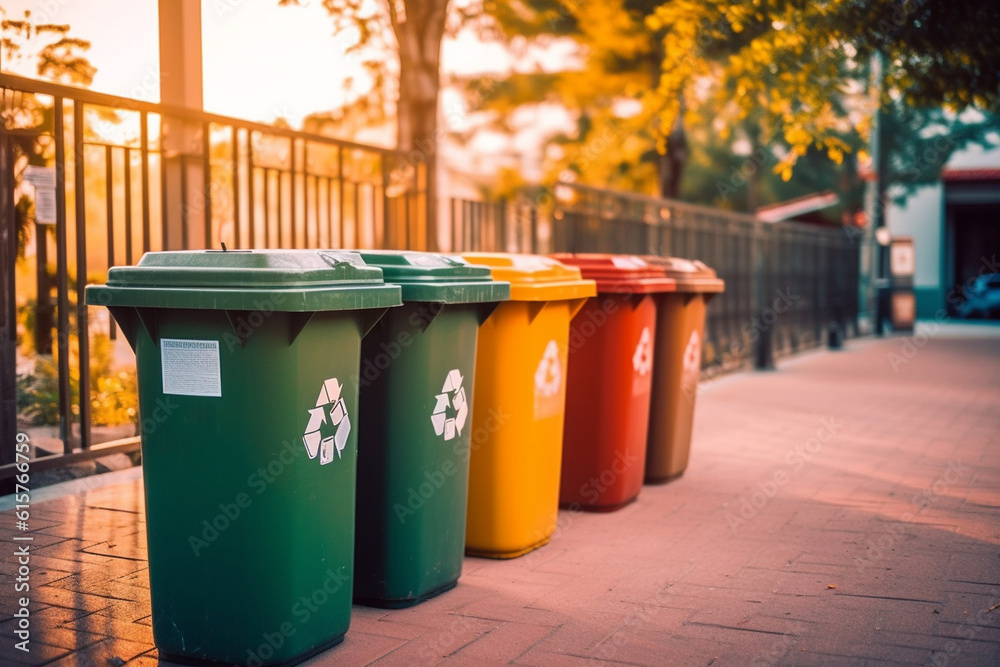 Recycling center promoting waste reduction and recycling initiatives ...