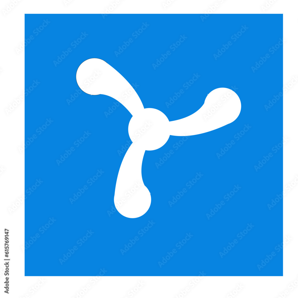 Panneau code de la navigation en eaux intérieures: Zone autorisé pour bateau à moteur Stock ...