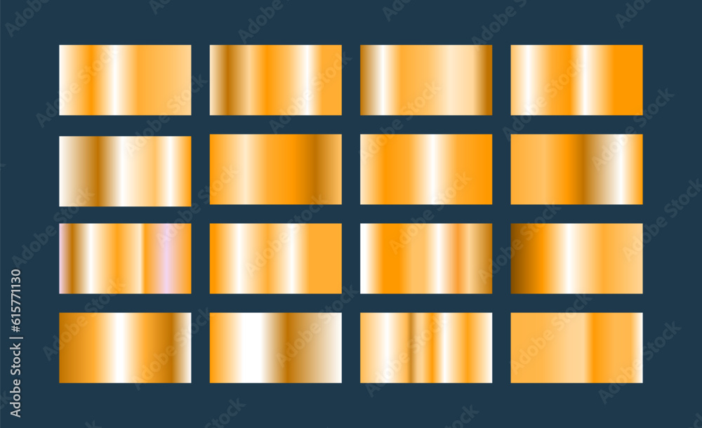 gradient color metal palette swatches palette set design Stock Vector ...