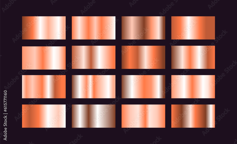 gradient color metal palette swatches palette set design Stock Vector ...