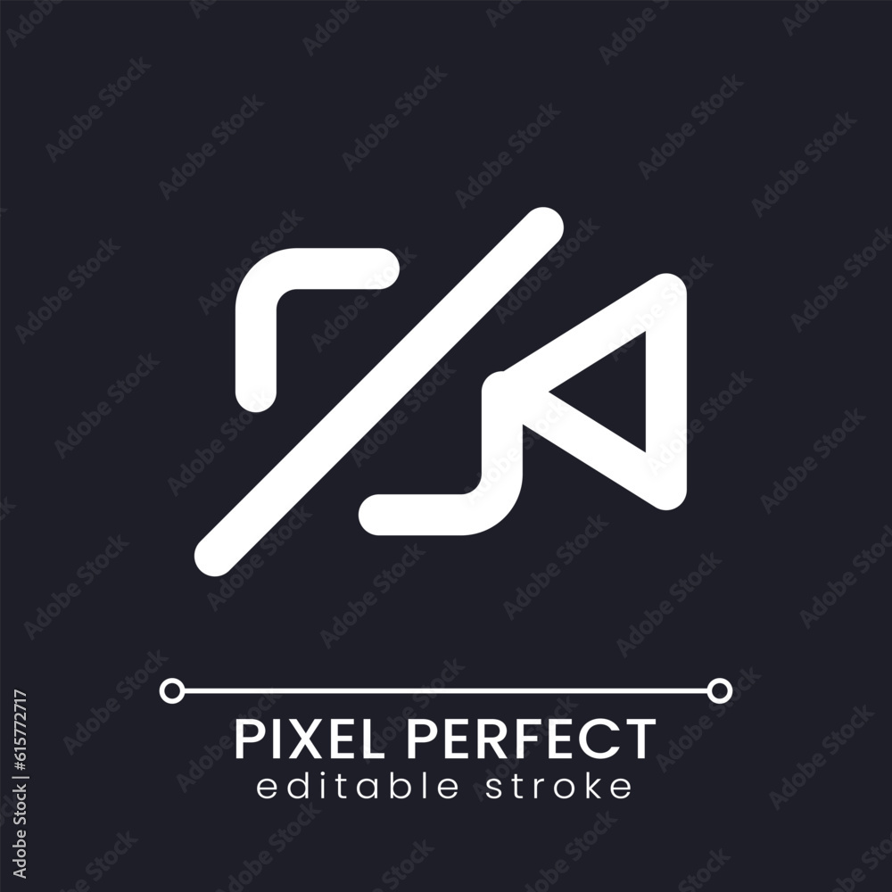 Turn off camera pixel perfect white linear ui icon for dark theme ...