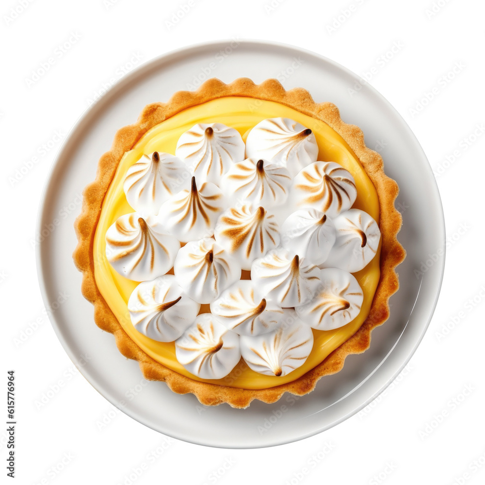 Delicious Lemon Meringue Pie Isolated on a Transparent Background. Stock Illustration | Adobe Stock