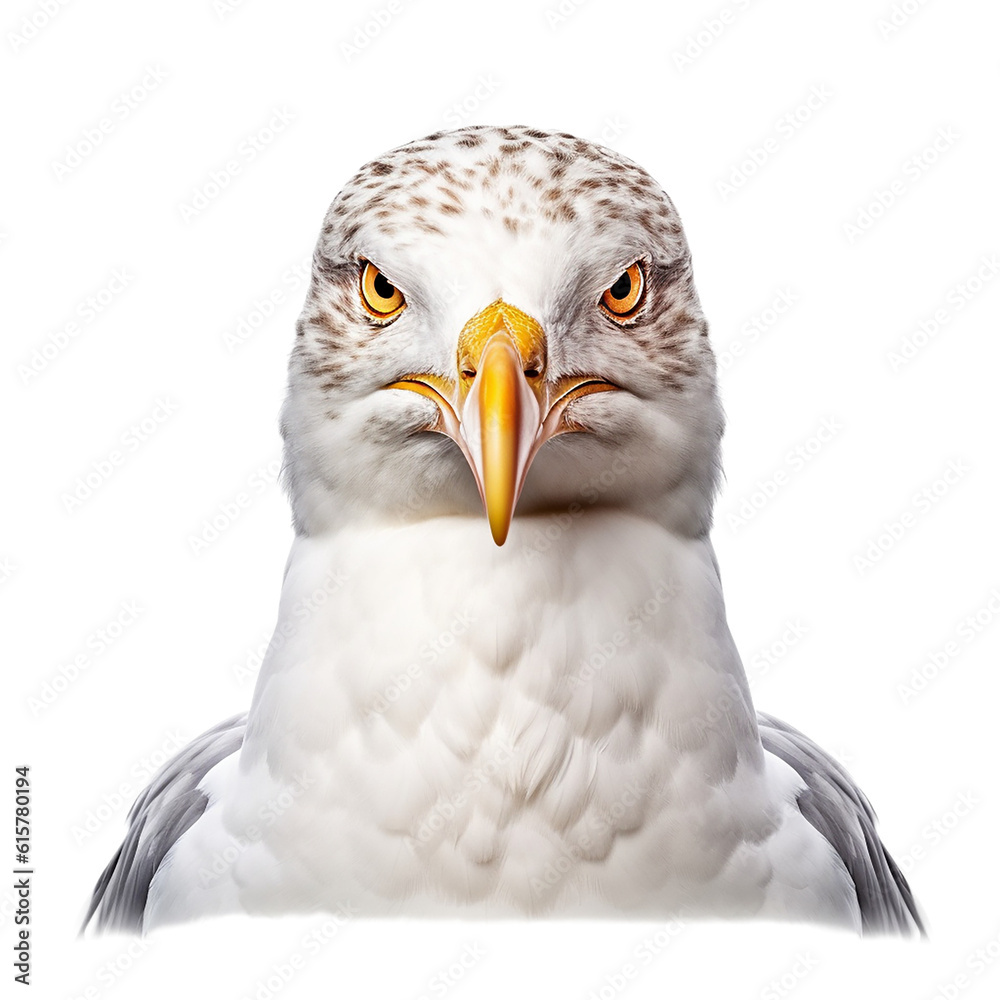 bald eagle face shot isolated on transparent background cutout Stock ...